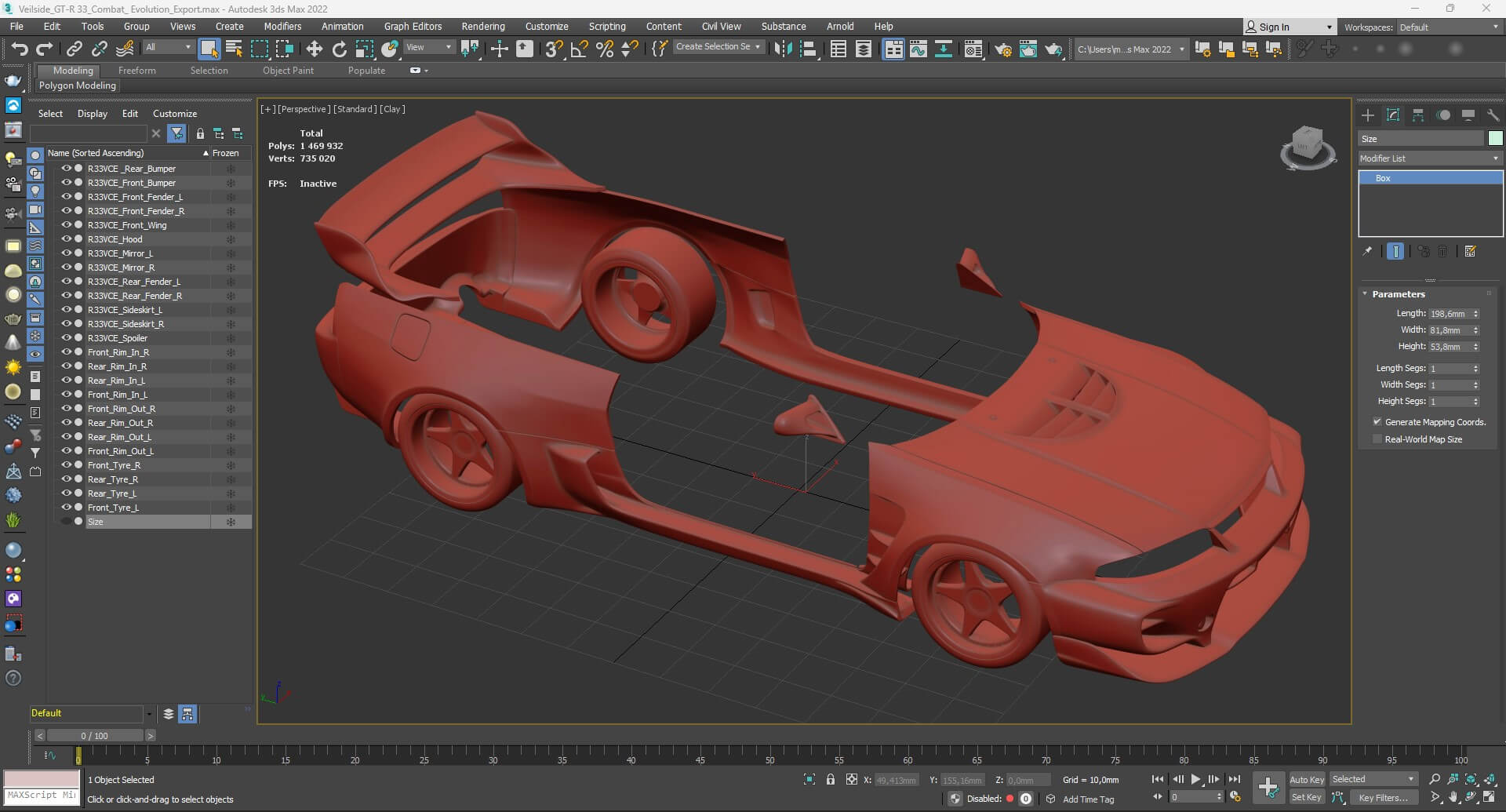 Veilside GT-R 33 Combat Evolution Body Kit 3D Model by bayazoff