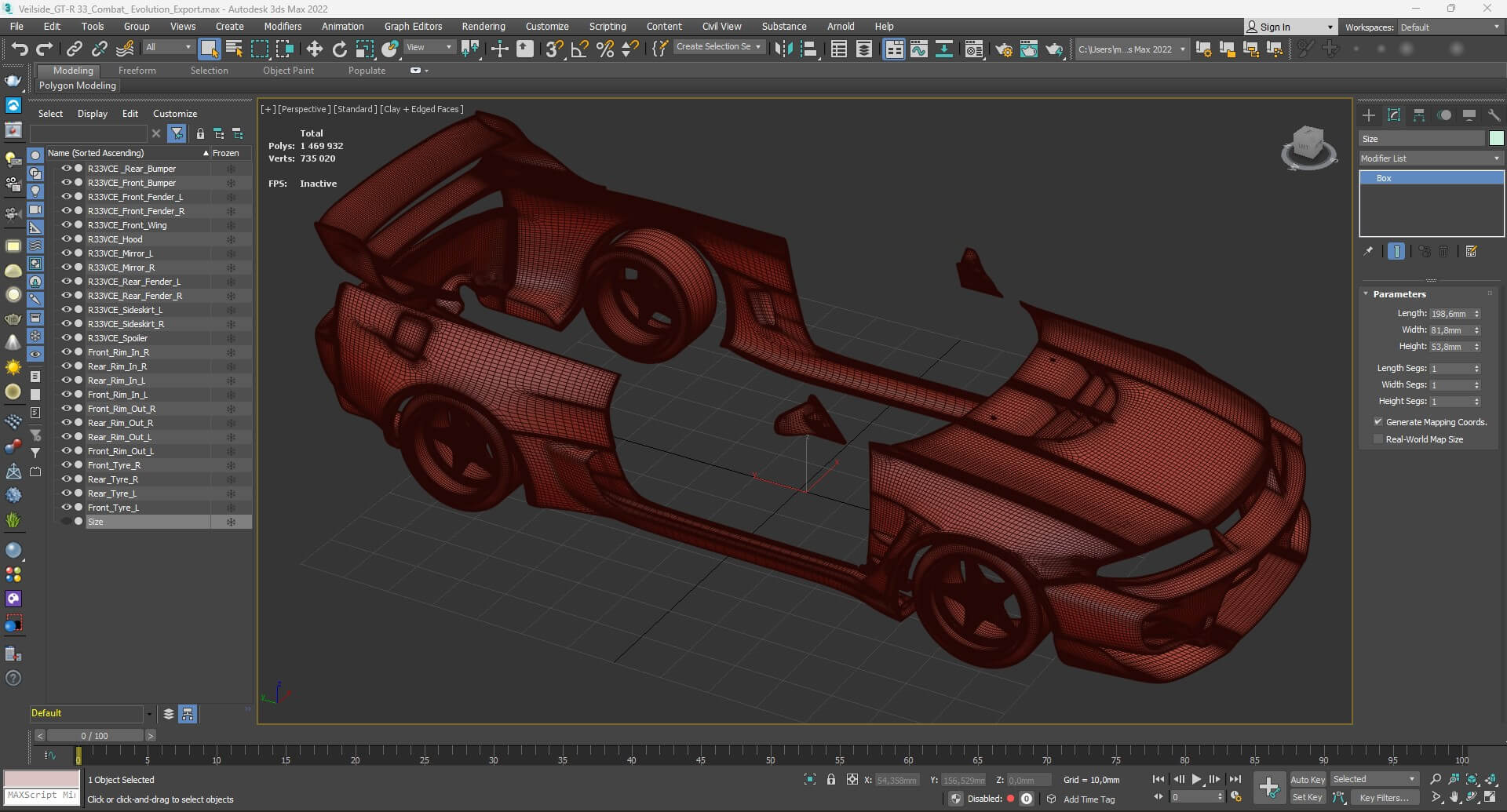 Veilside GT-R 33 Combat Evolution Body Kit 3D Model by bayazoff