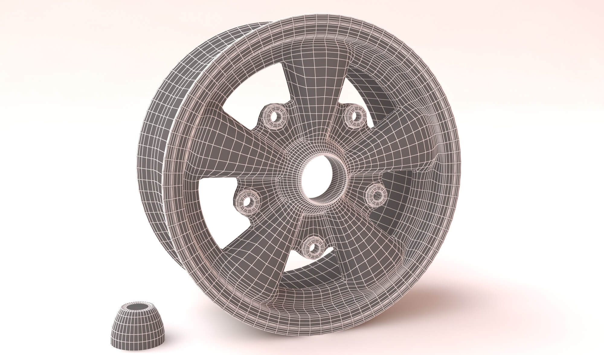 VW Empi 5 Spoke Wheels - 3D Model by bayazoff