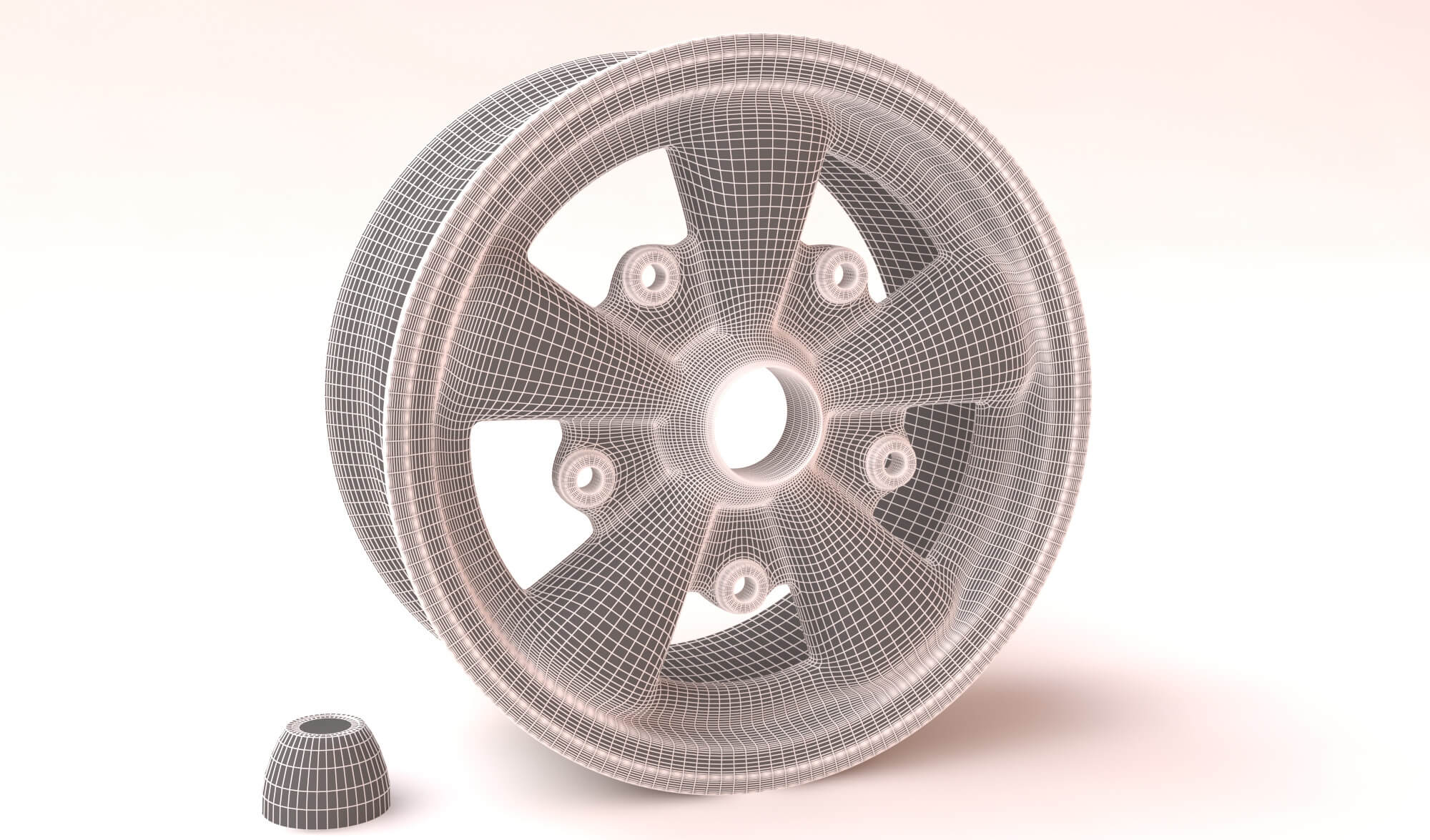 VW Empi 5 Spoke Wheels - 3D Model by bayazoff