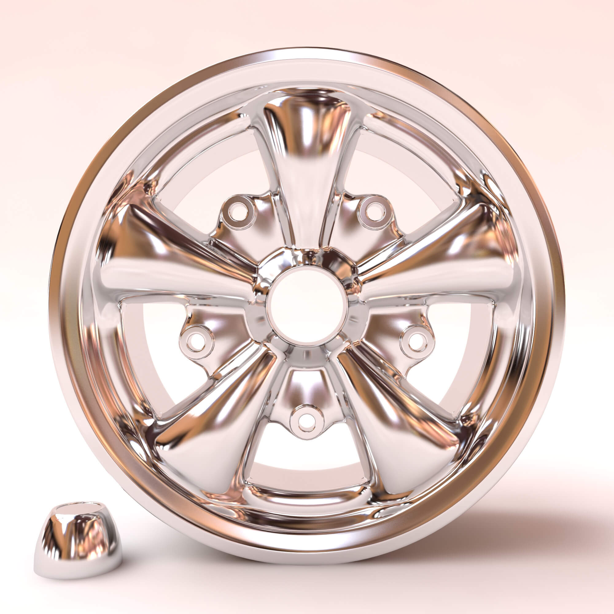 VW Empi 5 Spoke Wheels - 3D Model by bayazoff