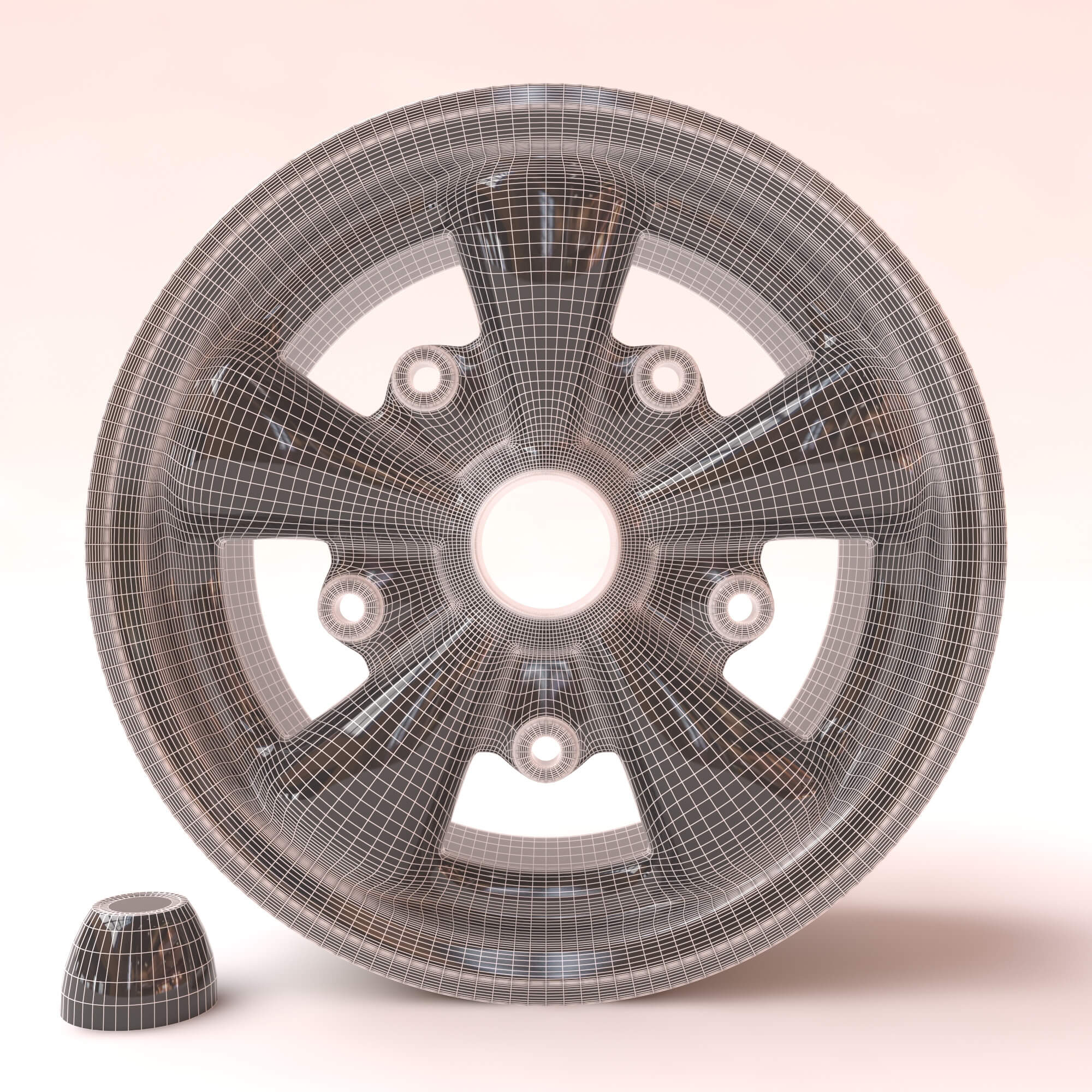 VW Empi 5 Spoke Wheels - 3D Model by bayazoff