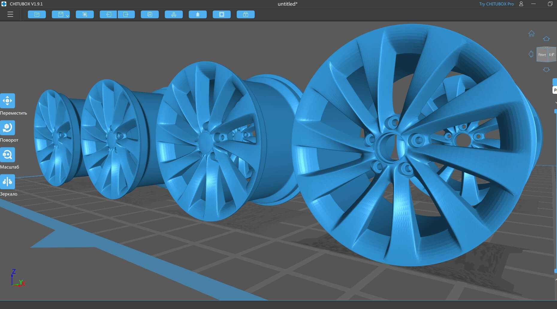 VW Scirocco Turbine Wheels Printable - 3D Model by bayazoff
