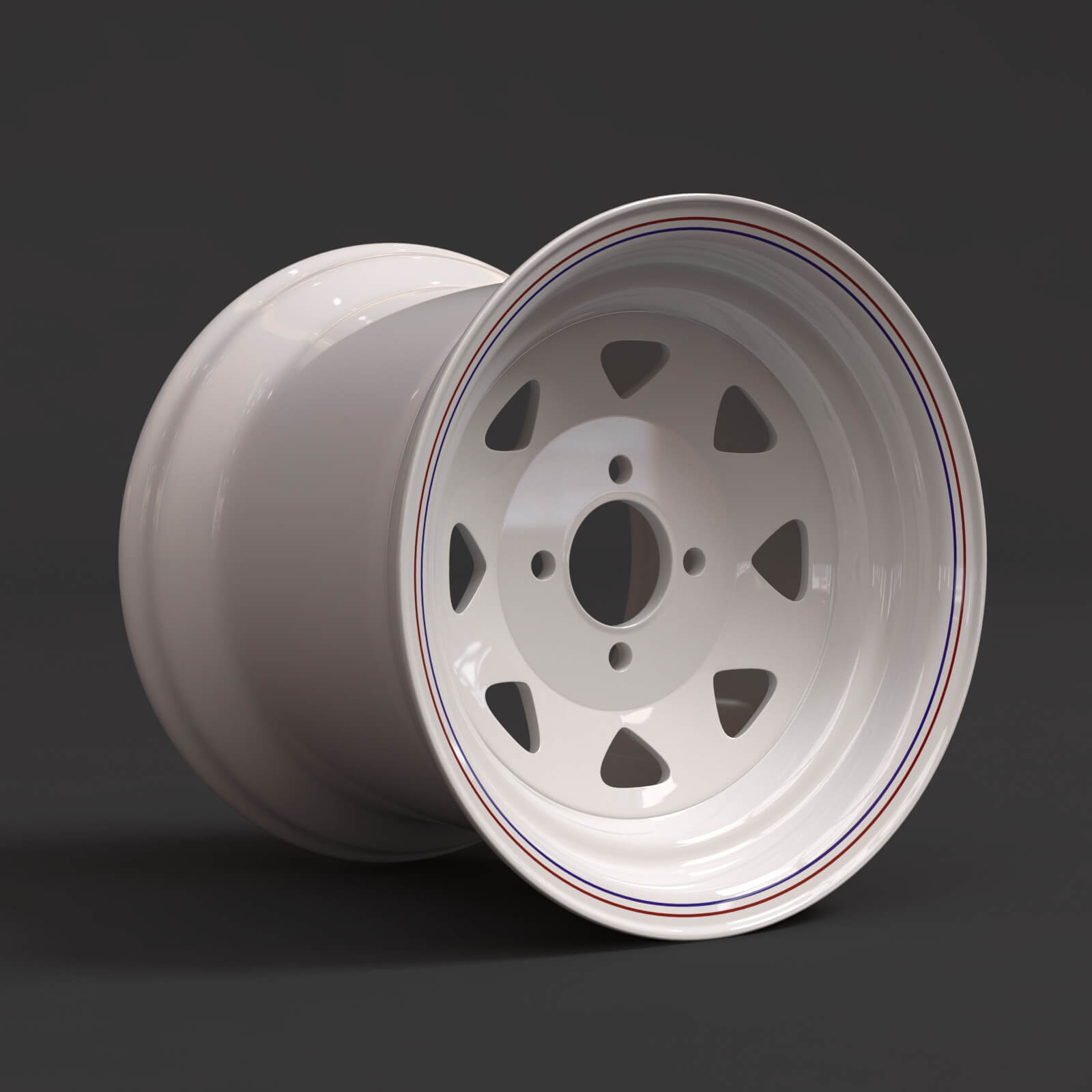 Weller Wheels 8 Spoke 4 Versions - 3D Model by bayazoff