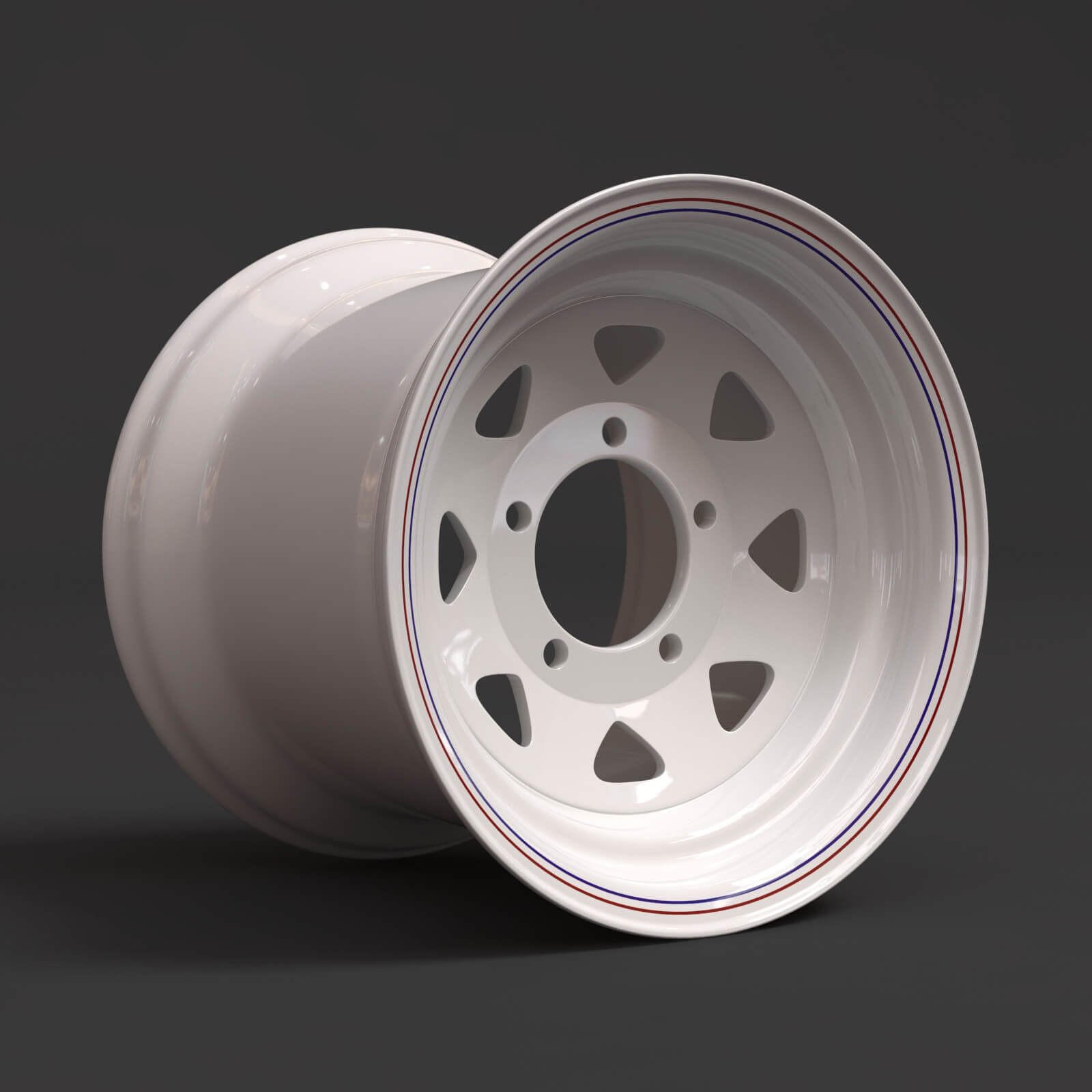 Weller Wheels 8 Spoke 4 Versions - 3D Model by bayazoff