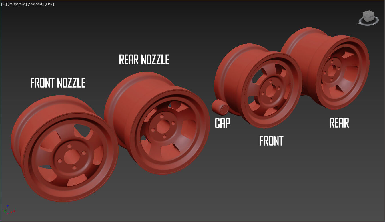 Wolfrace Slot Mag Front-Rear Rims Printable 3D Model by bayazoff