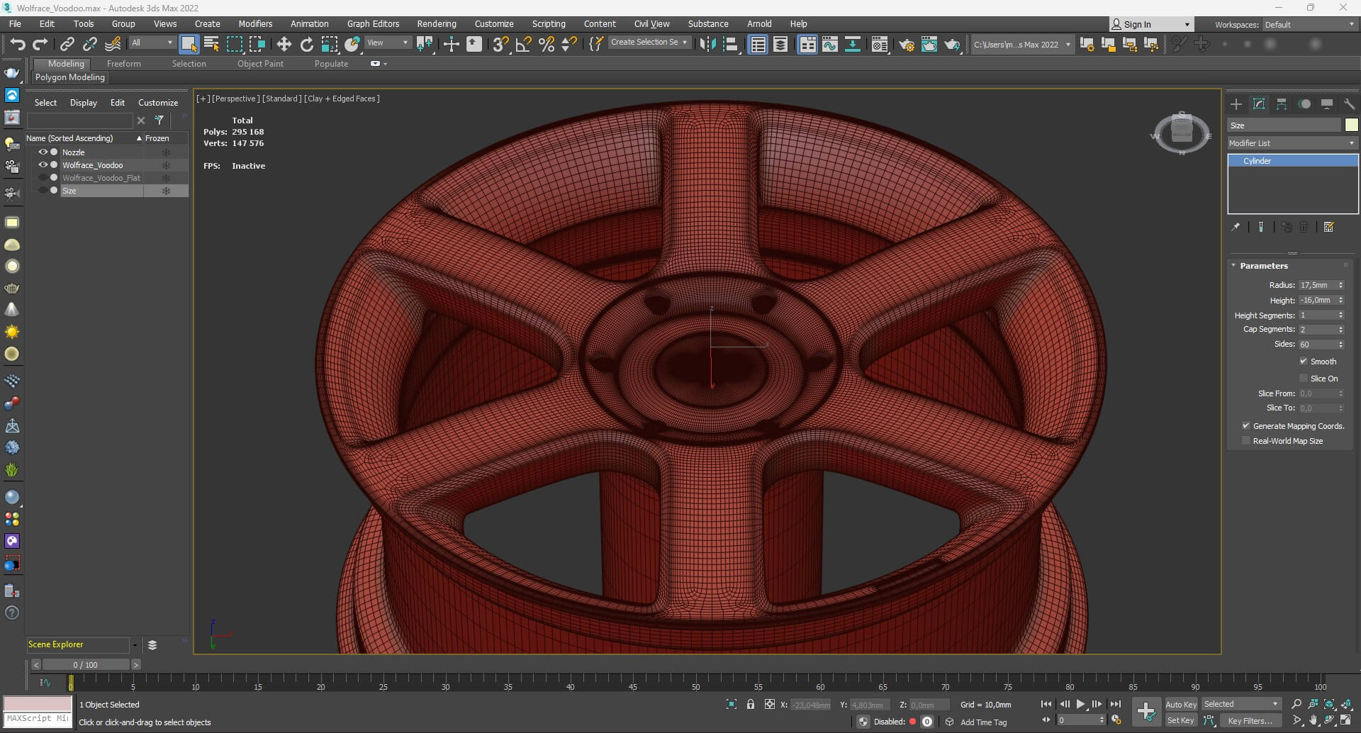 Wolfrace Voodoo Rim - 3D Print Model by bayazoff