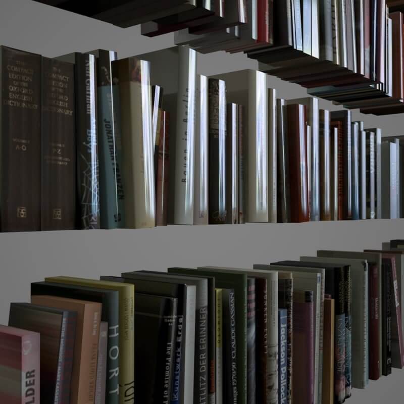 400 Realistic Books - 3D Model by BBB3viz