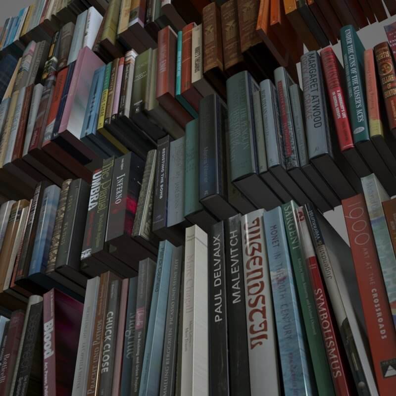 400 Realistic Books - 3D Model by BBB3viz