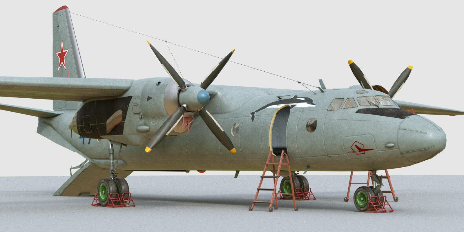 Antonov AN-26 Ru Af 3D Model by be-gemot