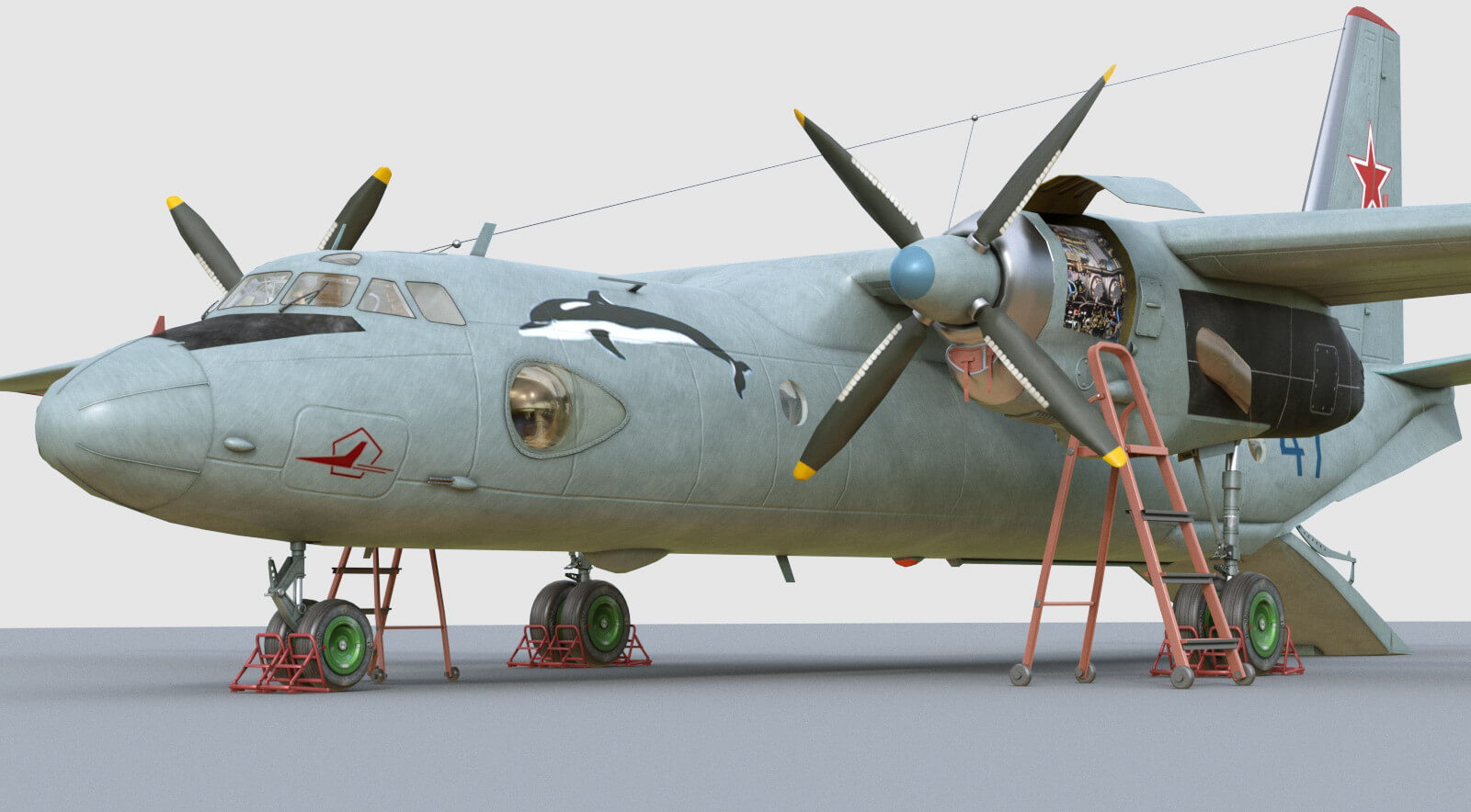 Antonov AN-26 Ru Af 3D Model by be-gemot