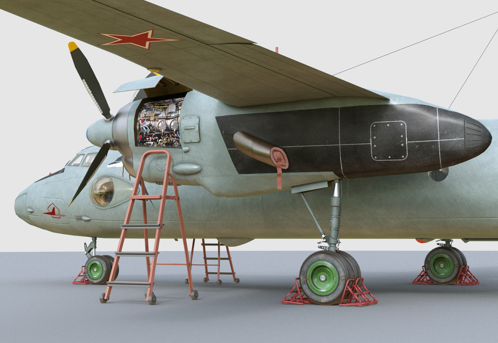 Antonov AN-26 Ru Af 3D Model by be-gemot