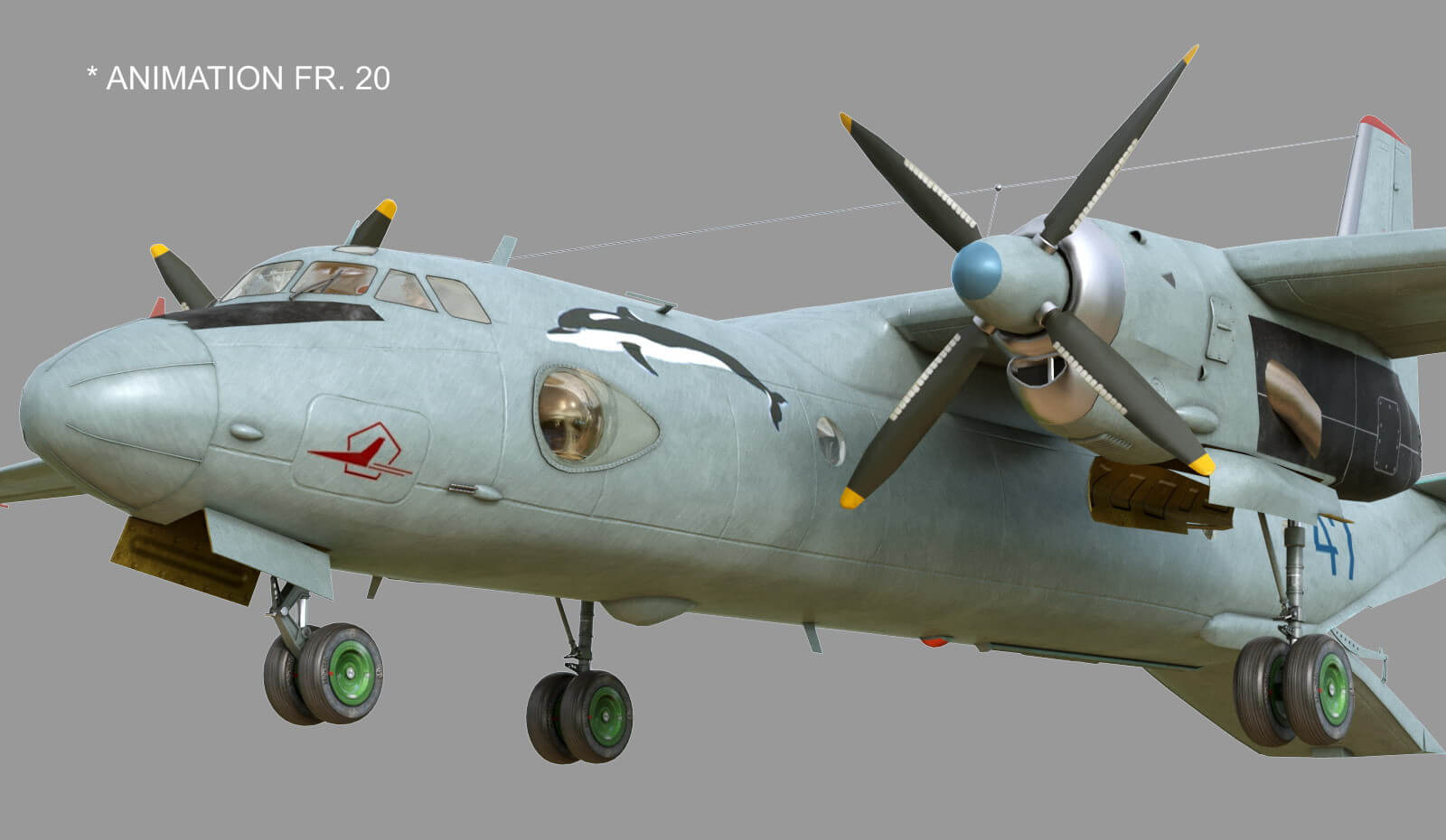 Antonov AN-26 Ru Af 3D Model by be-gemot