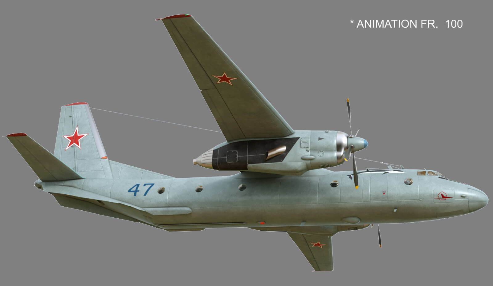 Antonov AN-26 Ru Af 3D Model by be-gemot