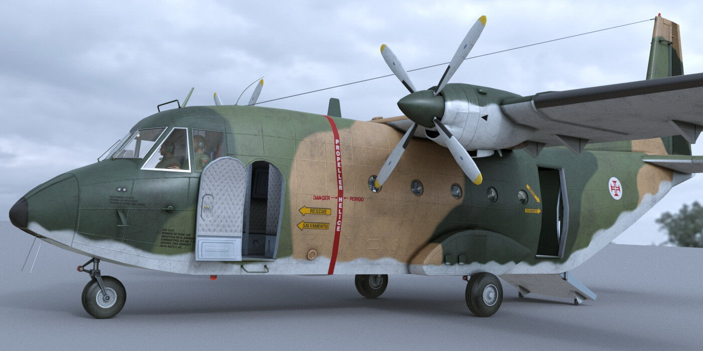 Casa C-212-200 Aviocar 3D Model by be-gemot