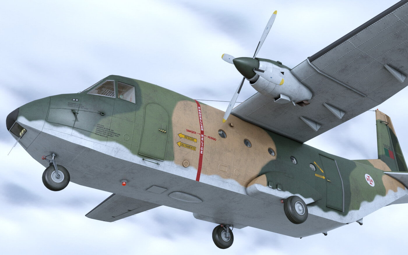 Casa C-212-200 Aviocar 3D Model by be-gemot