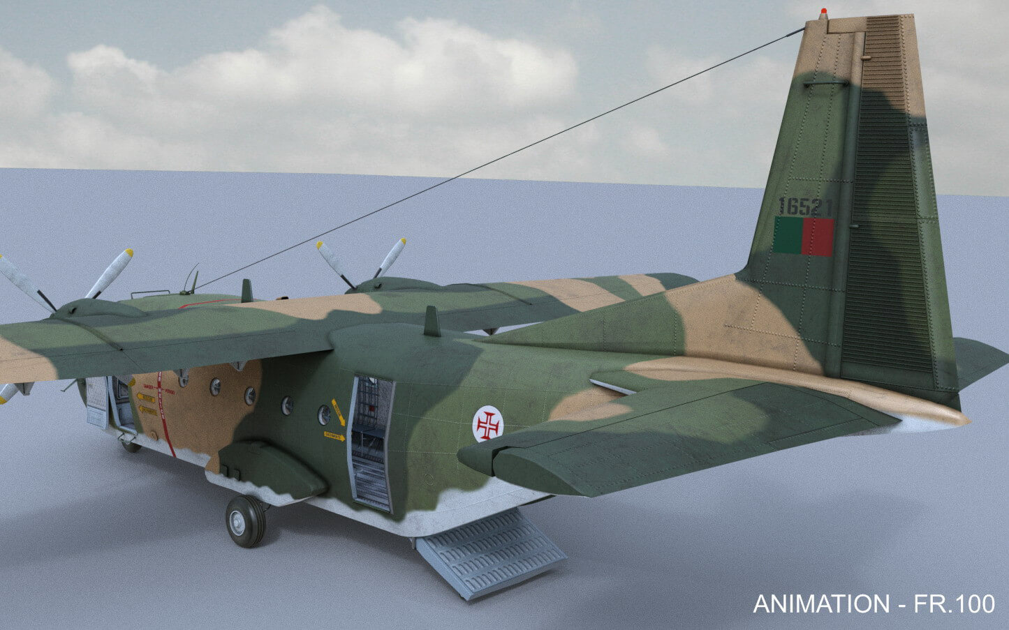 Casa C-212-200 Aviocar 3D Model by be-gemot