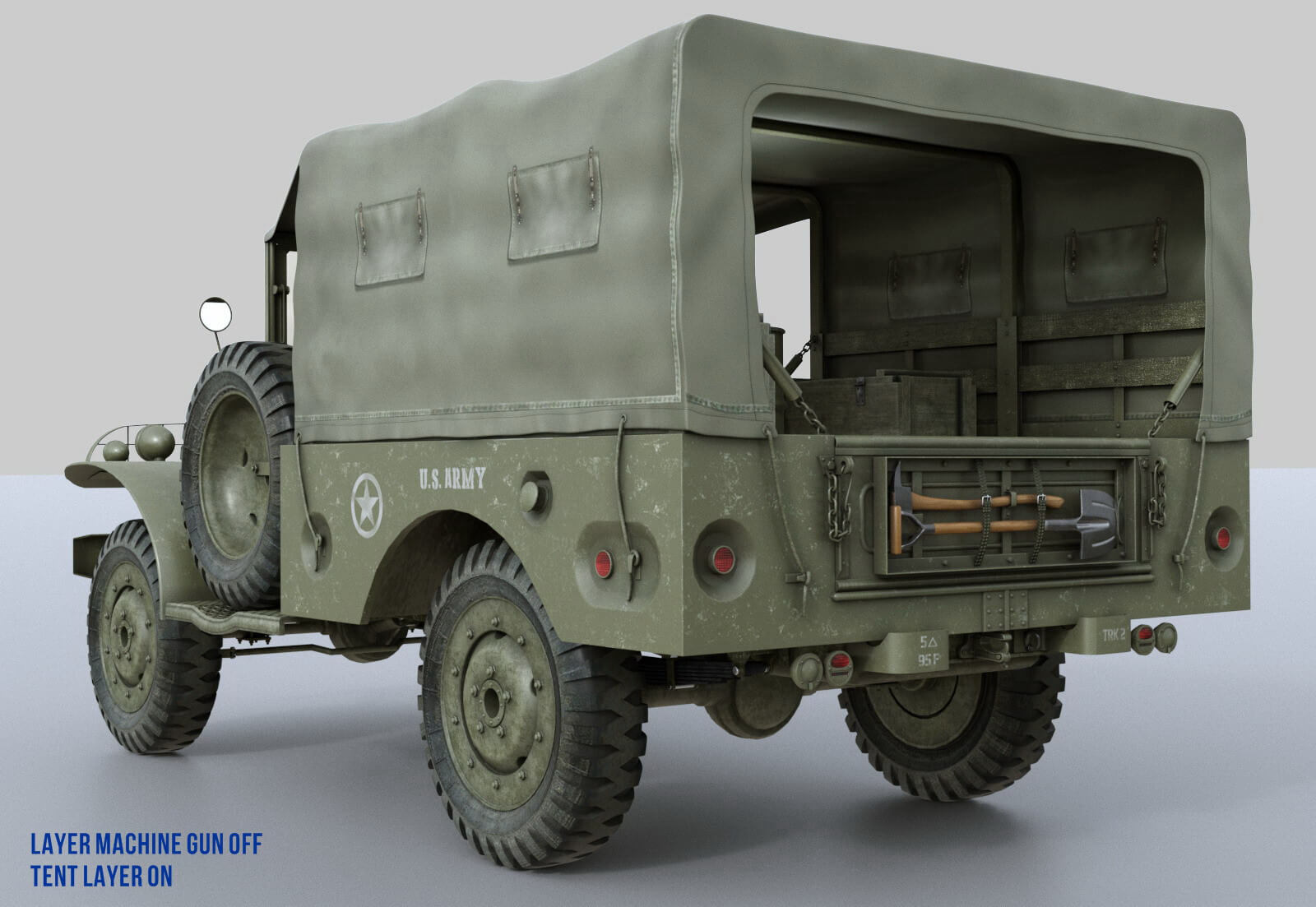 Dodge WC-51 Military Truck 3D Model by be-gemot