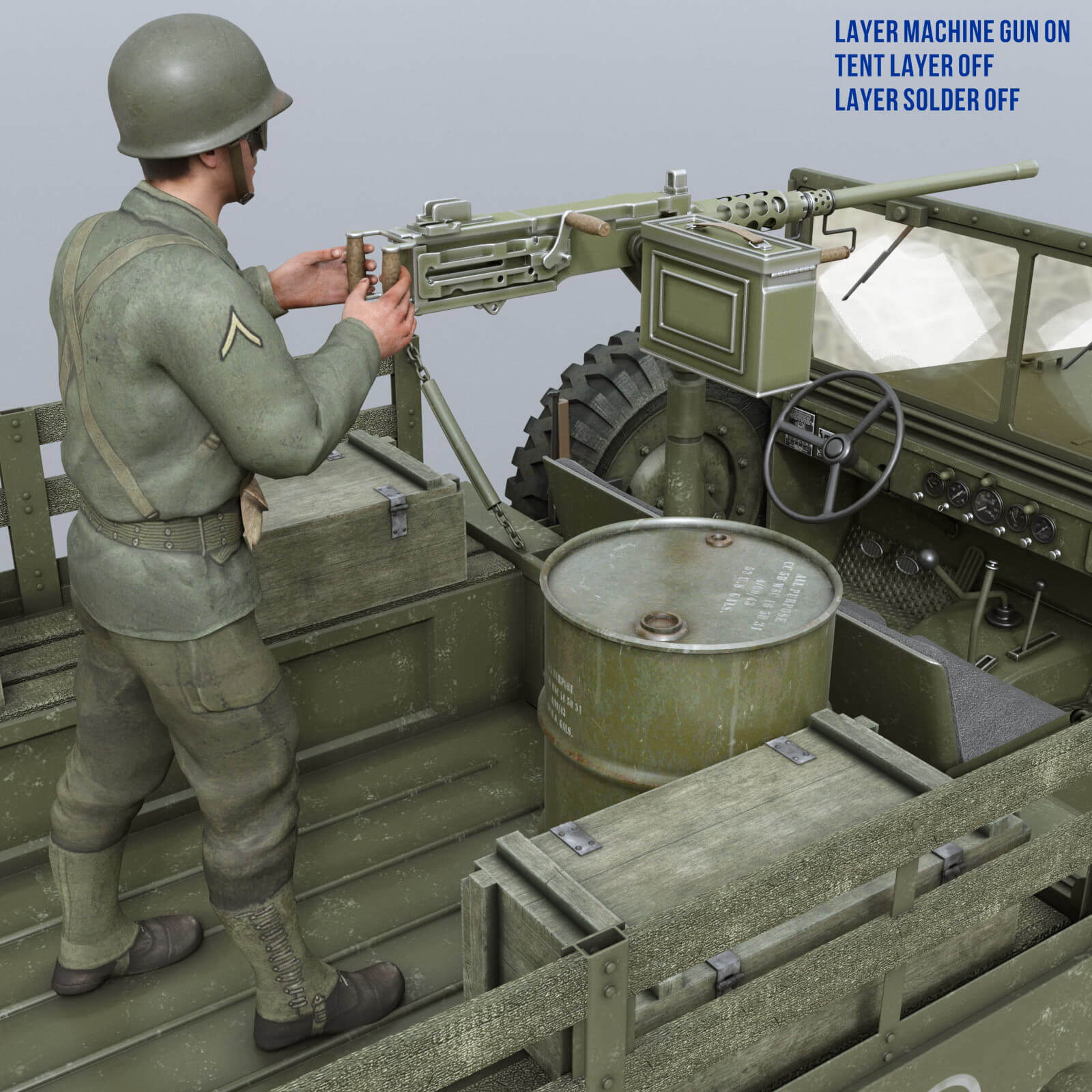 Dodge WC-51 Military Truck 3D Model by be-gemot