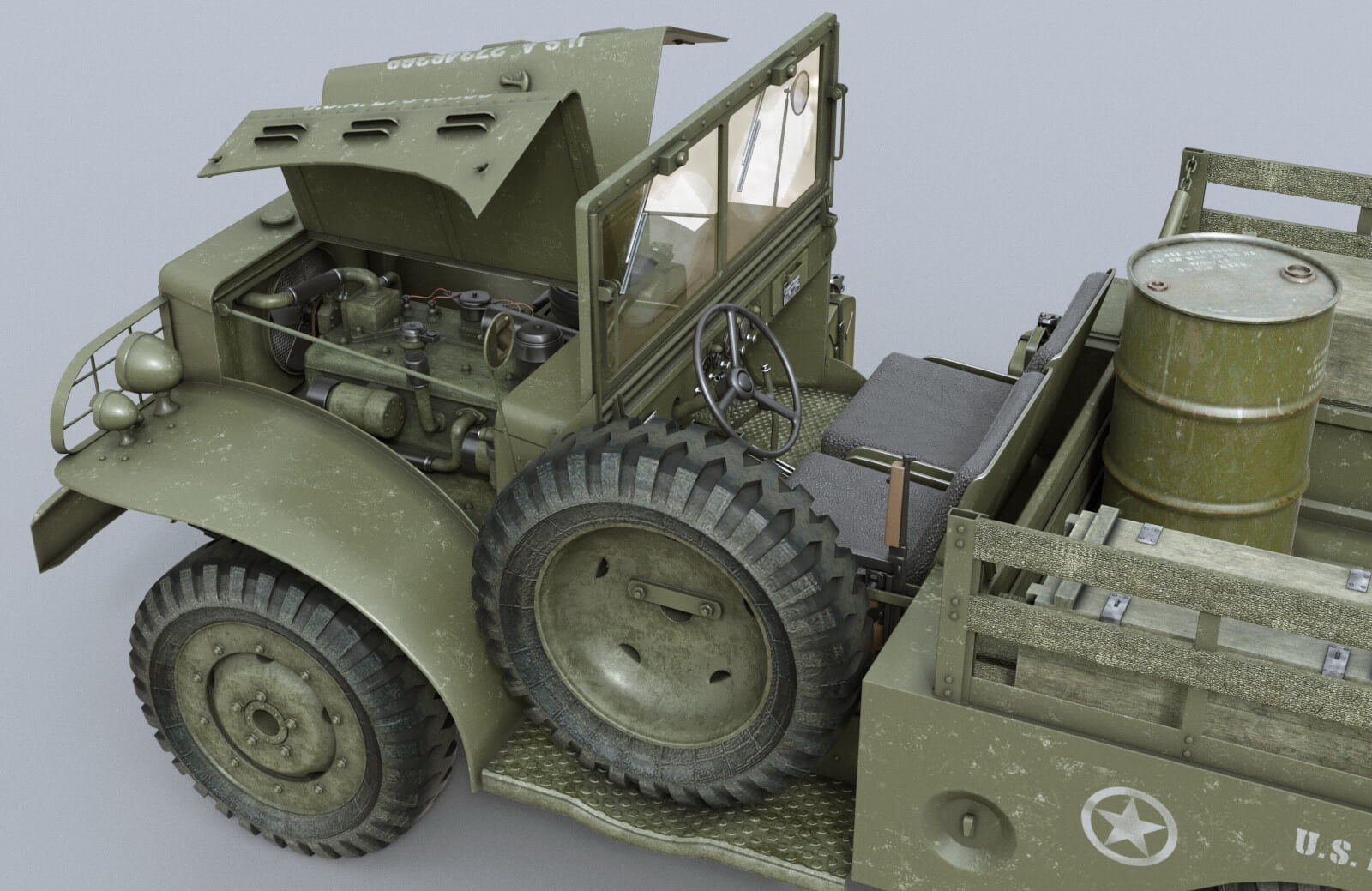 Dodge WC-51 Military Truck 3D Model by be-gemot