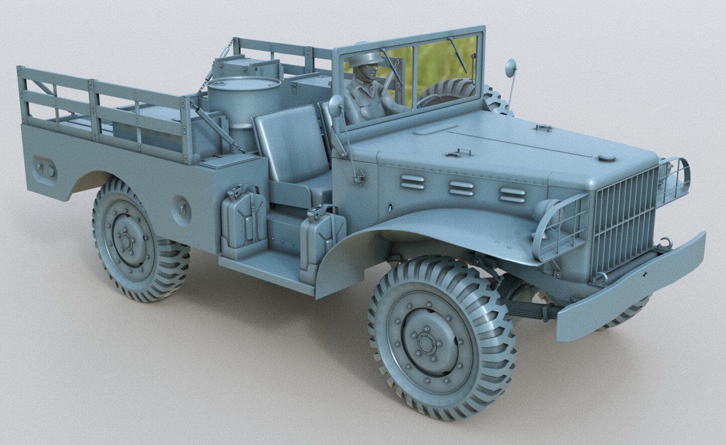Dodge WC-51 Military Truck 3D Model by be-gemot