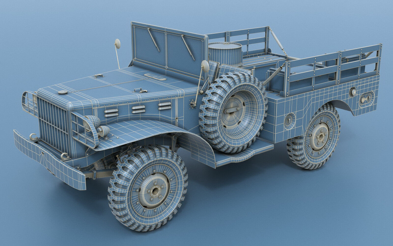 Dodge WC-51 Military Truck 3D Model by be-gemot