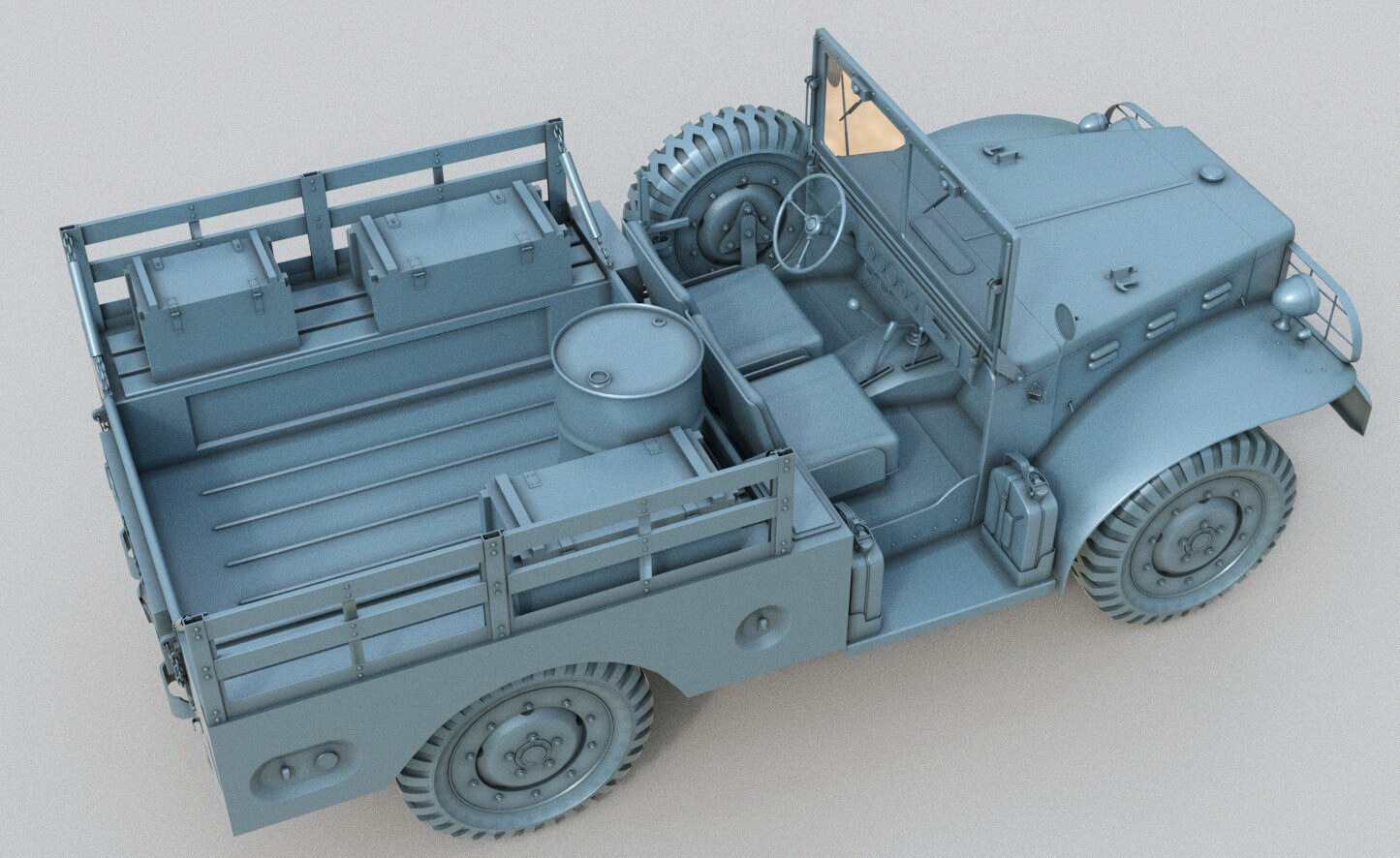 Dodge WC-51 Military Truck 3D Model by be-gemot