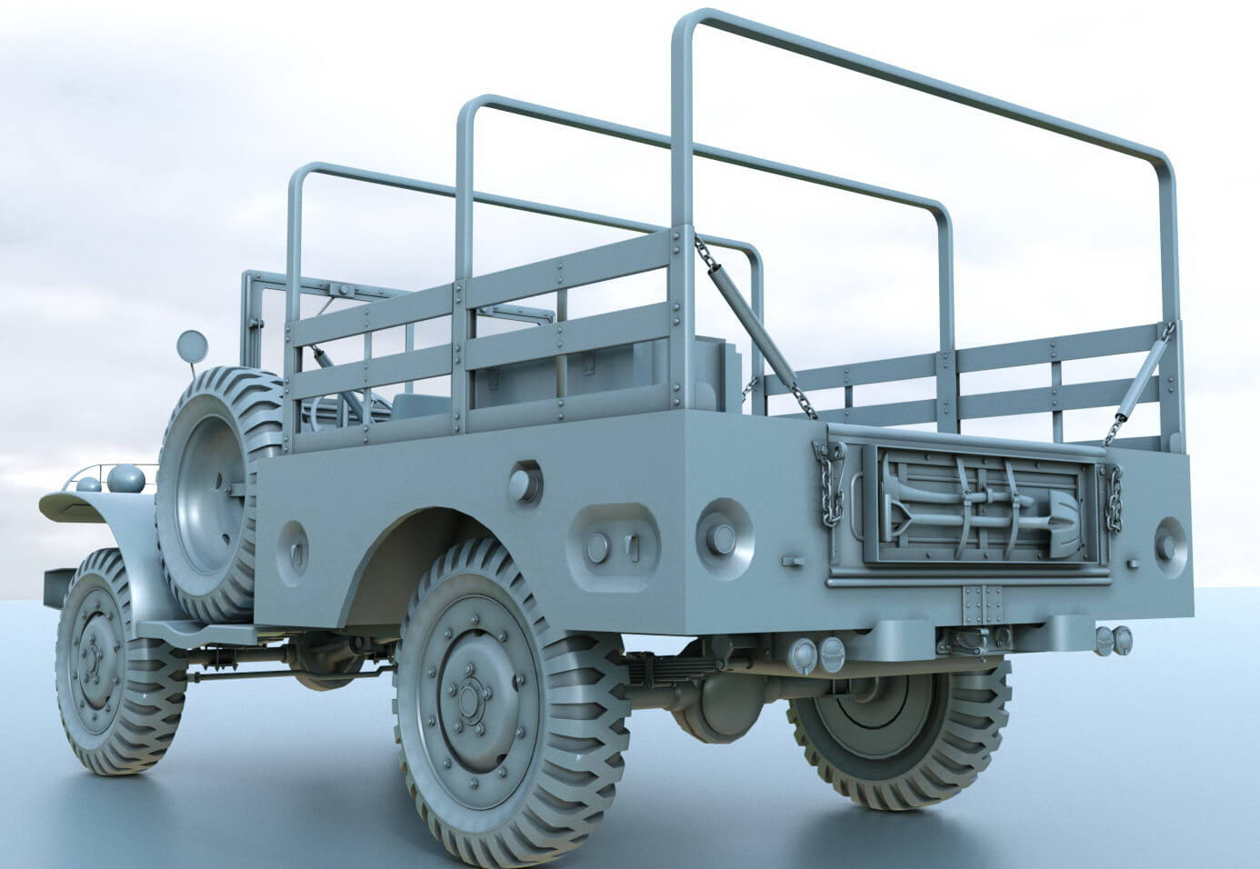 Dodge WC-51 Military Truck 3D Model by be-gemot