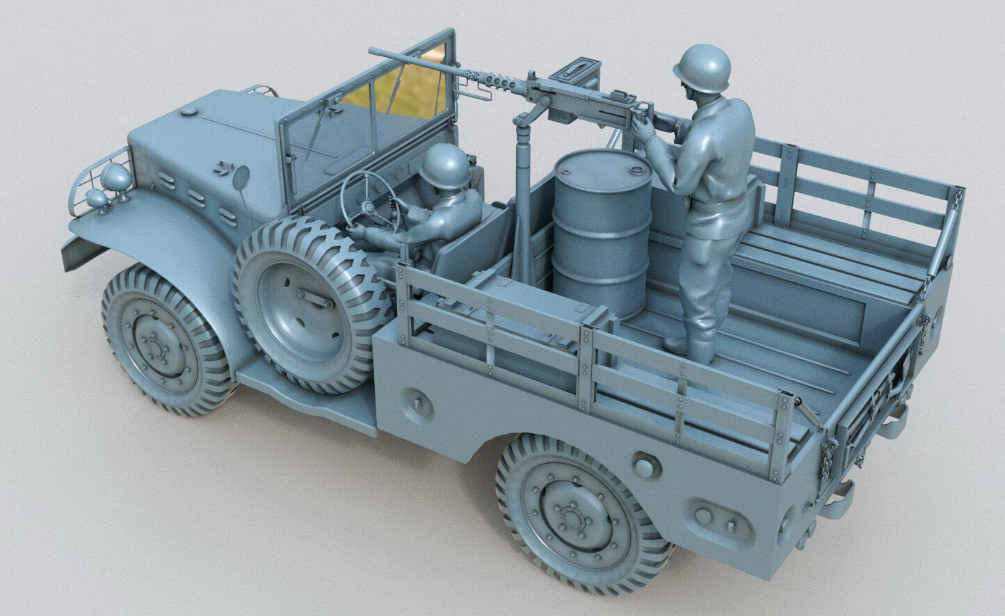 Dodge WC-51 Military Truck 3D Model by be-gemot