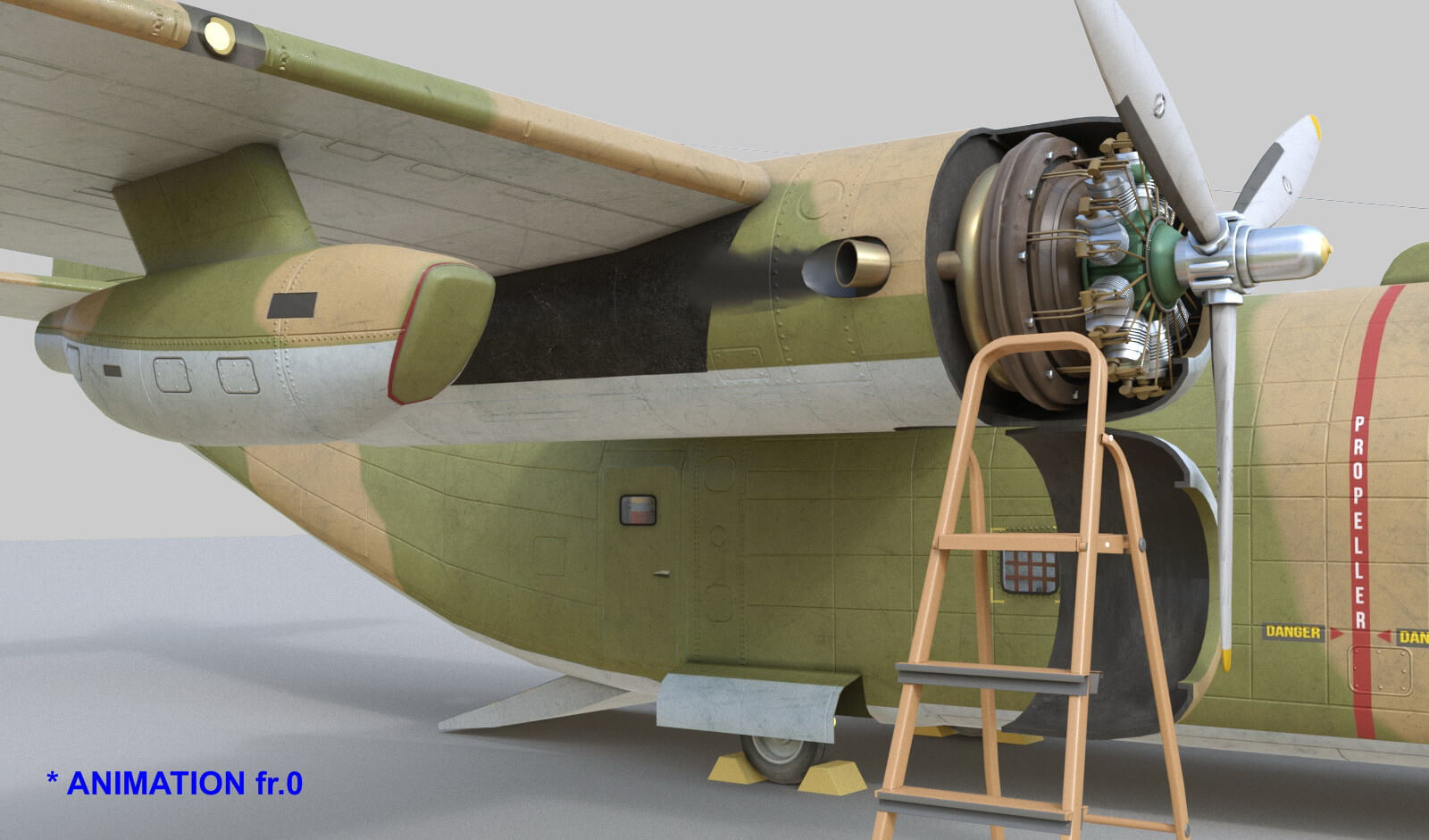 Fairchild C-123 Provider 3D Model by be-gemot