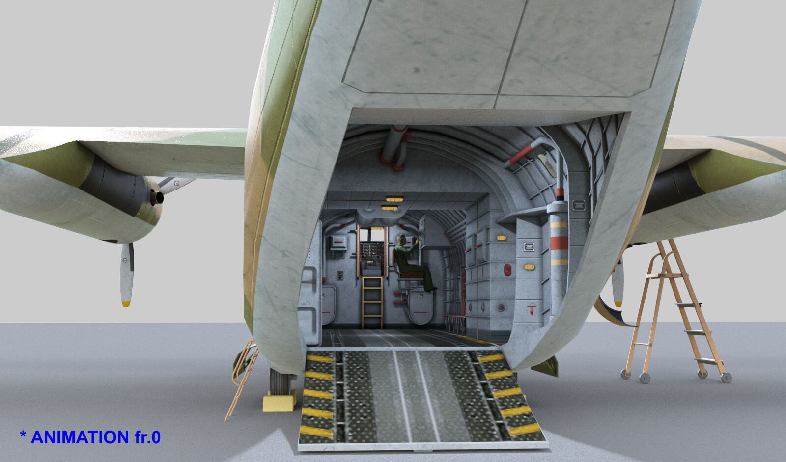 Fairchild C-123 Provider 3D Model by be-gemot