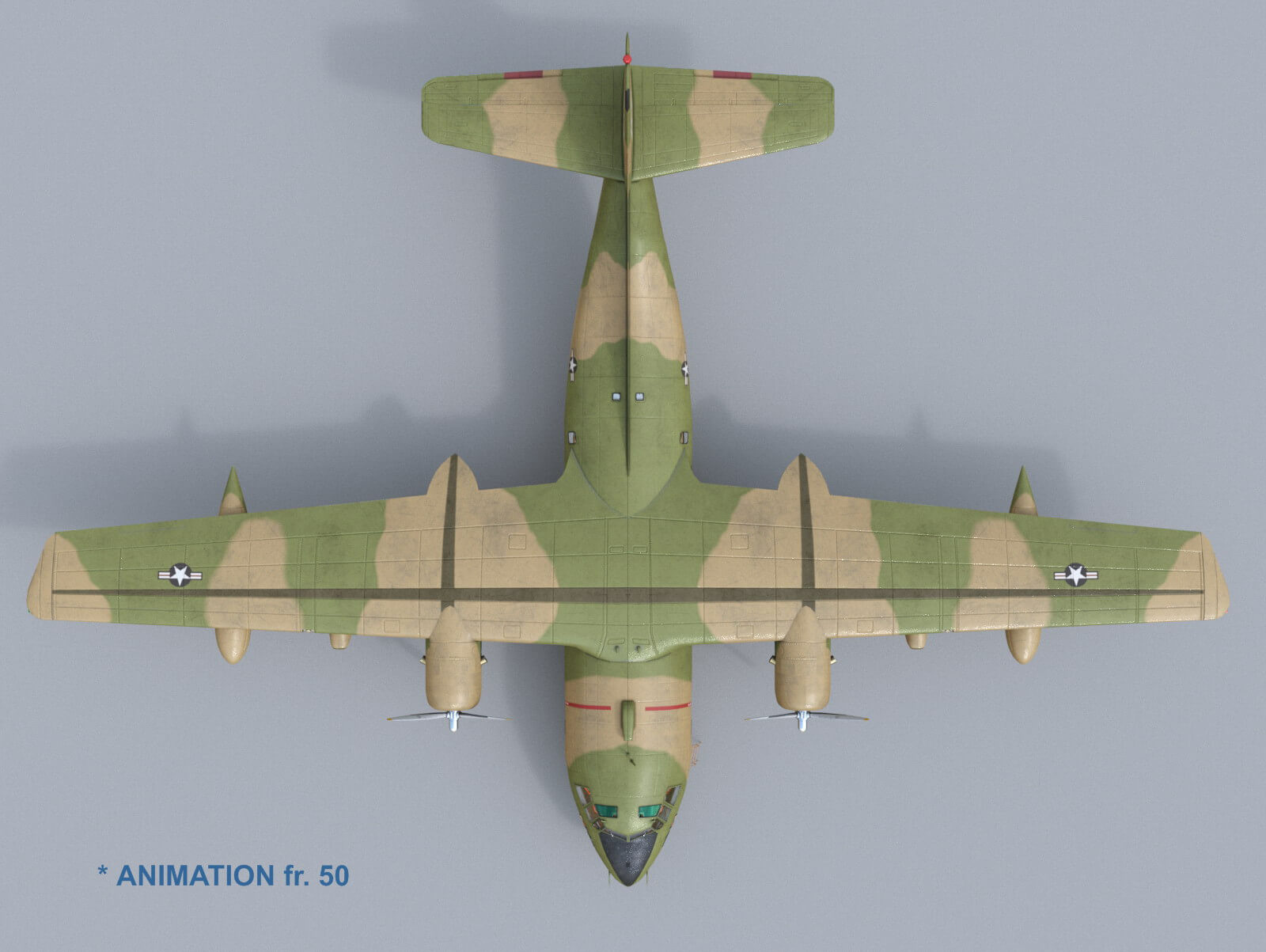 Fairchild C-123 Provider 3D Model by be-gemot