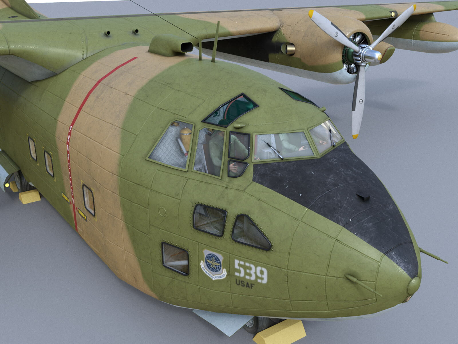 Fairchild C-123 Provider 3D Model by be-gemot