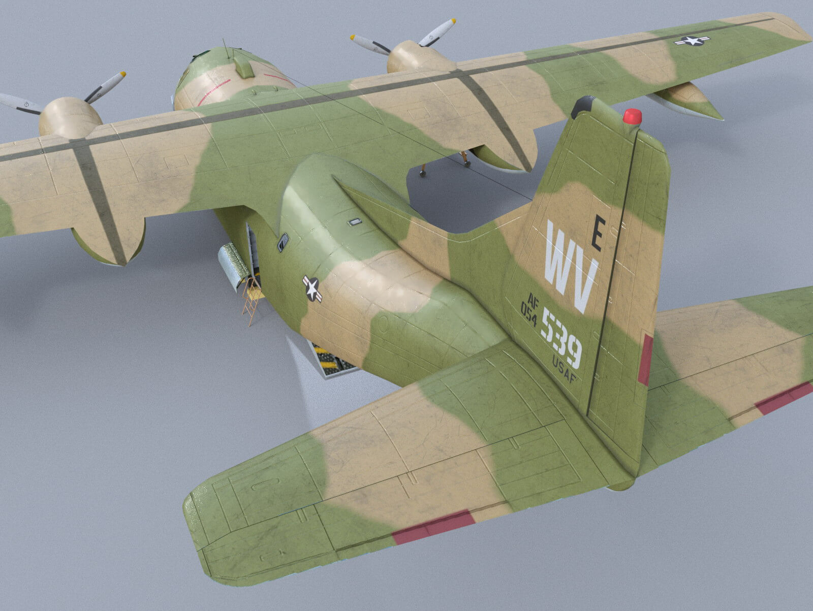 Fairchild C-123 Provider 3D Model by be-gemot