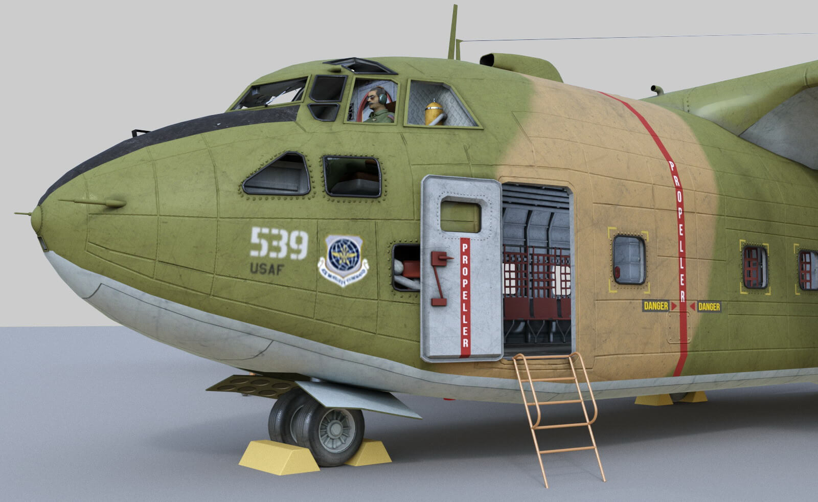 Fairchild C-123 Provider 3D Model by be-gemot