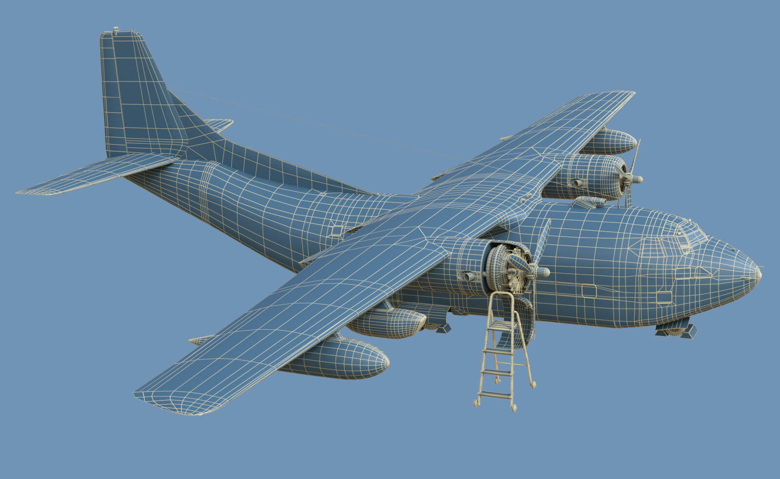 Fairchild C-123 Provider 3D Model by be-gemot