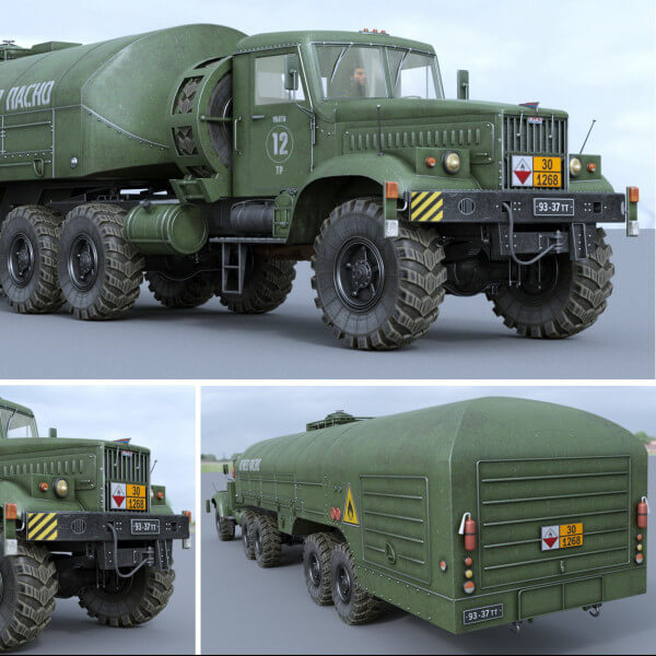 KRAZ-255 3D model 3D Render | RenderHub Gallery