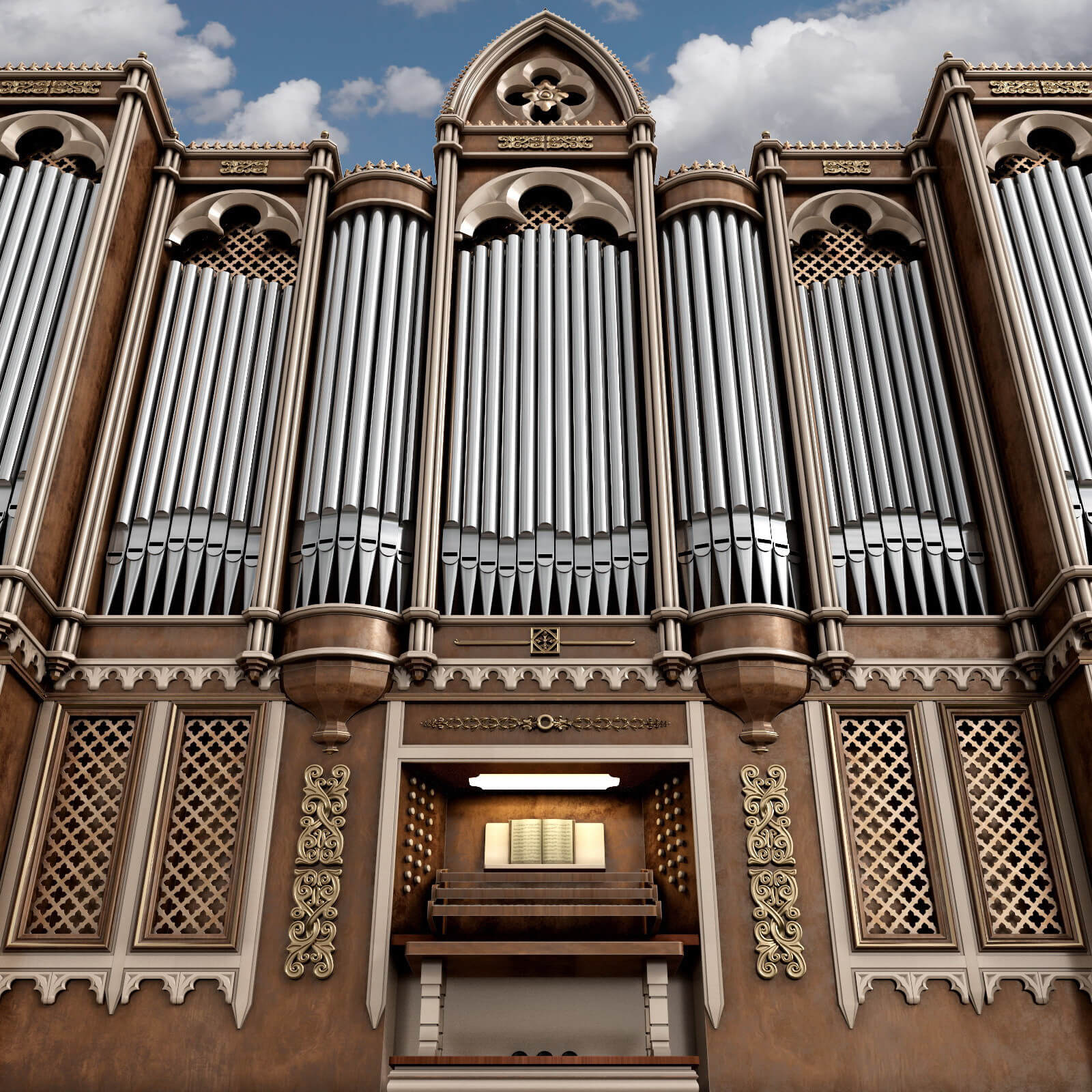 Organ gothic 3D Render, Digital Art by be-gemot