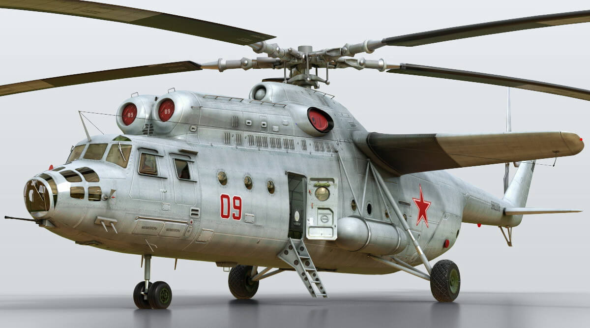 Helicopter Mil Mi-6A 3D Model by be-gemot