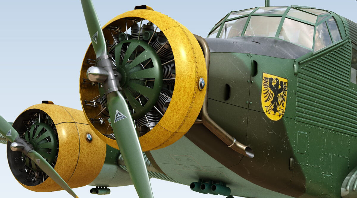 Junkers JU-52/3M-G7 3D Model by be-gemot