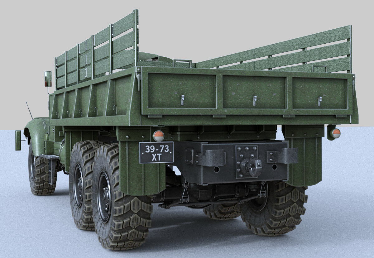 KrAZ-255 Heavy Truck (6X6) 3D Model by be-gemot