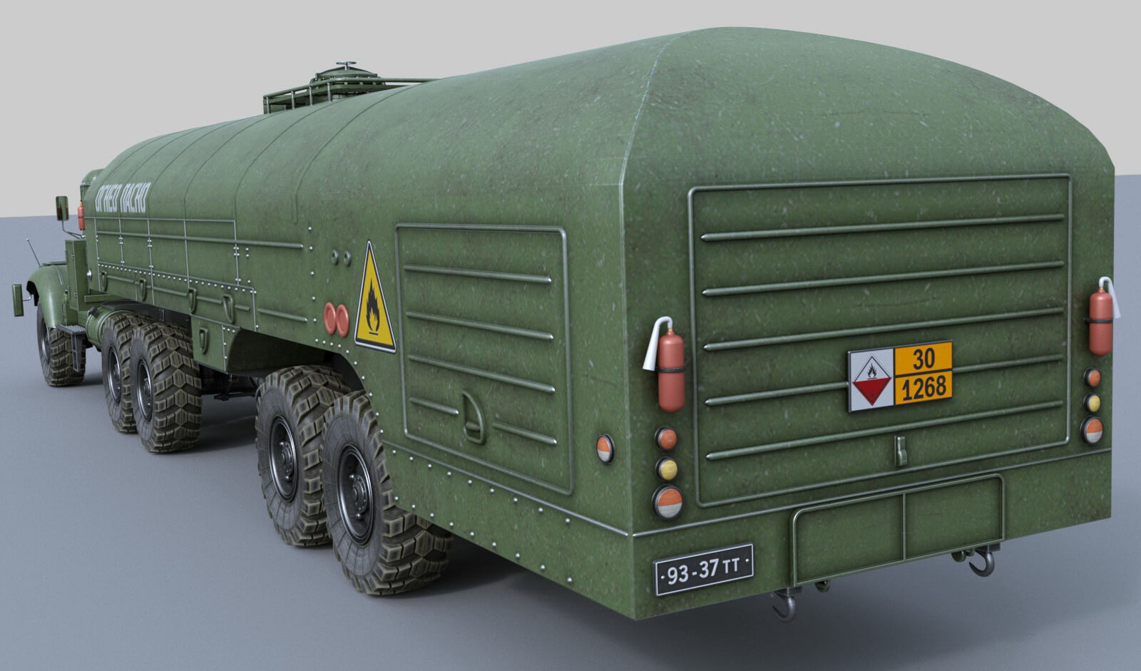 KrAZ-258B/TZ-22 - Heavy Truck Tractor 3D Model by be-gemot