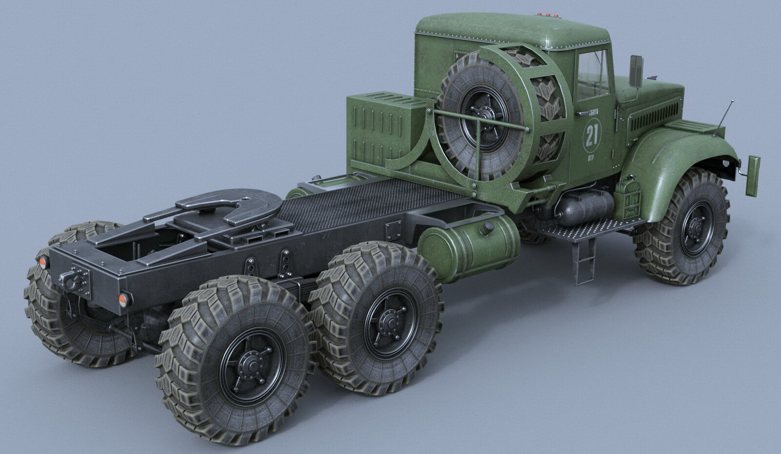 KrAZ-258B/TZ-22 - Heavy Truck Tractor 3D Model by be-gemot