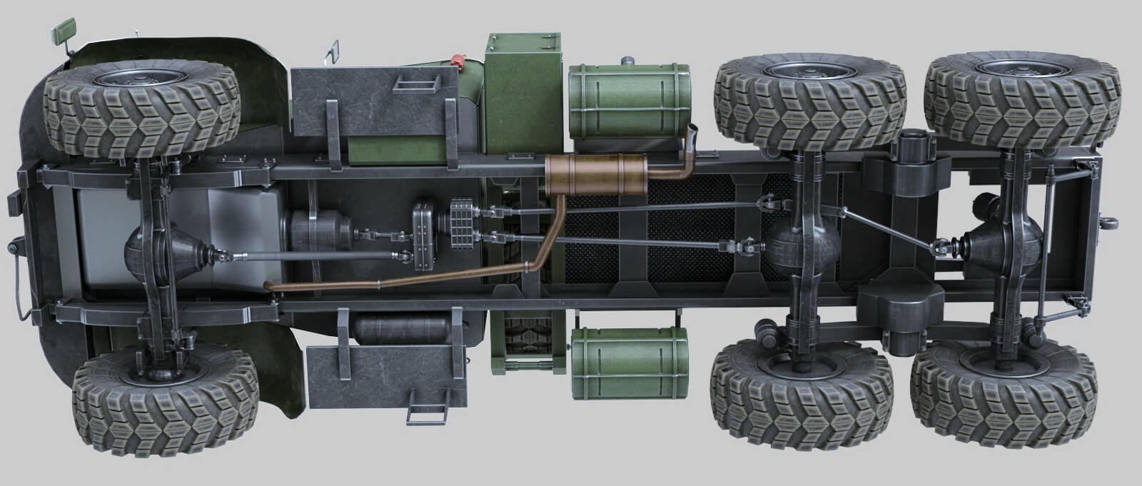 KrAZ-258B/TZ-22 - Heavy Truck Tractor 3D Model by be-gemot