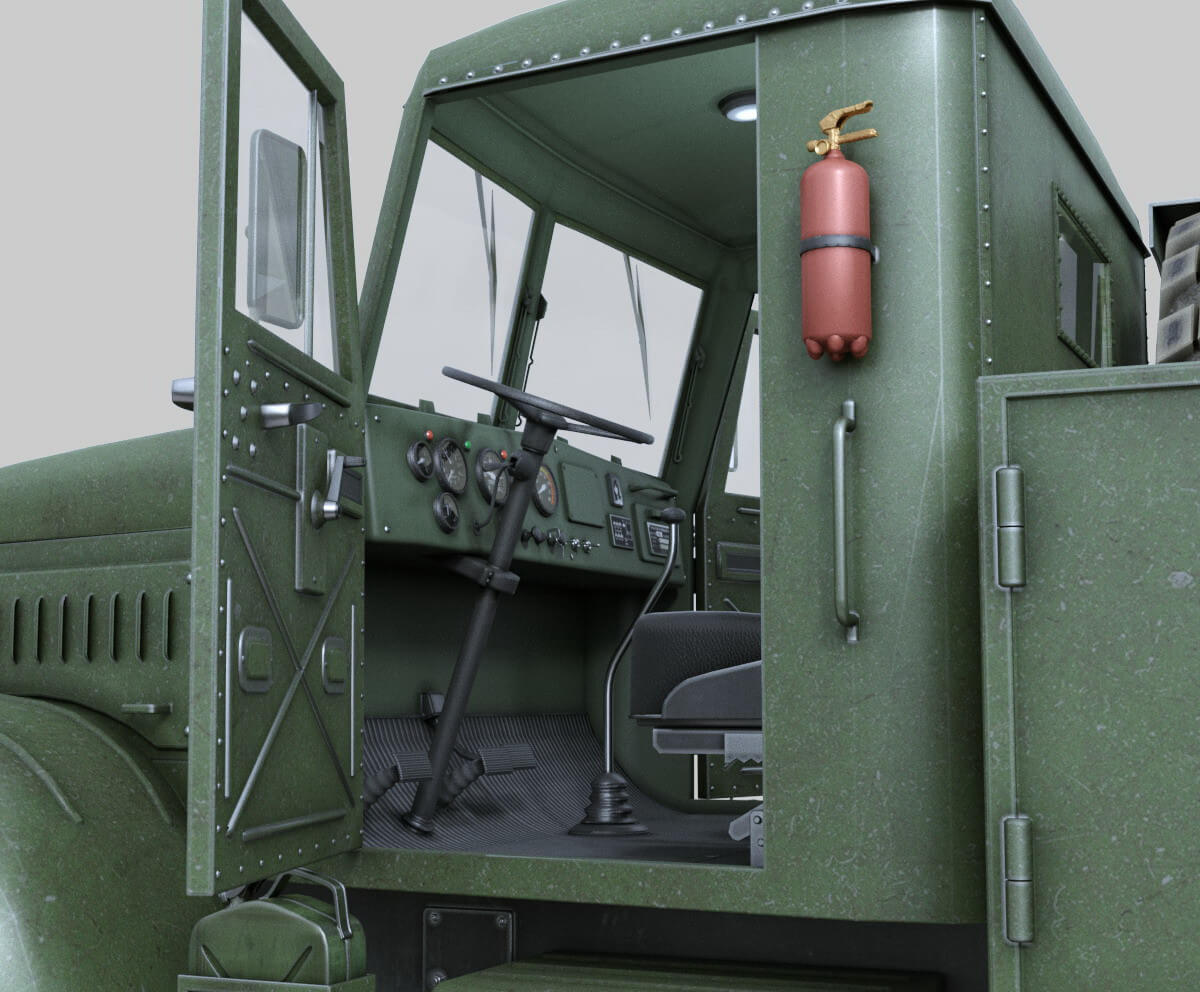 KrAZ-258B/TZ-22 - Heavy Truck Tractor 3D Model by be-gemot