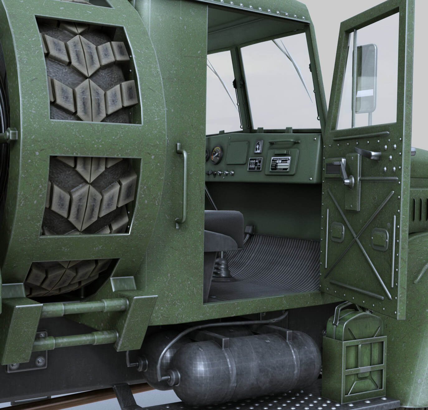 KrAZ-258B/TZ-22 - Heavy Truck Tractor 3D Model by be-gemot