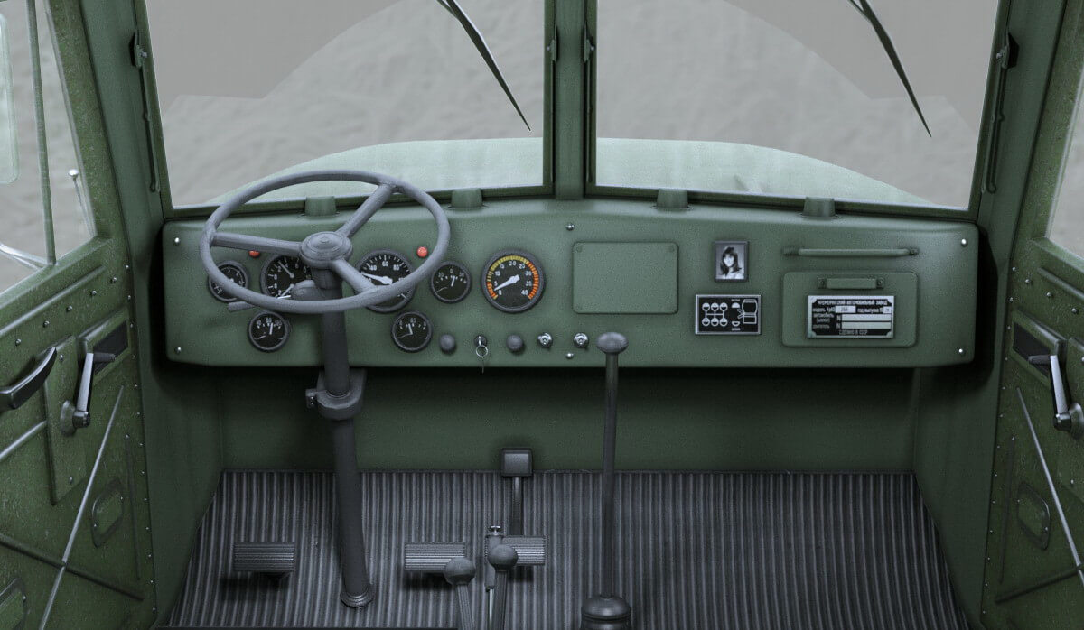 KrAZ-258B/TZ-22 - Heavy Truck Tractor 3D Model by be-gemot