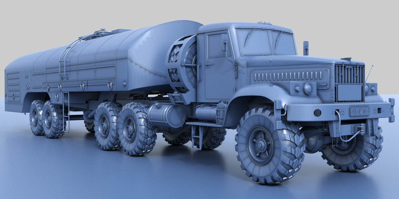 KrAZ-258B/TZ-22 - Heavy Truck Tractor 3D Model by be-gemot