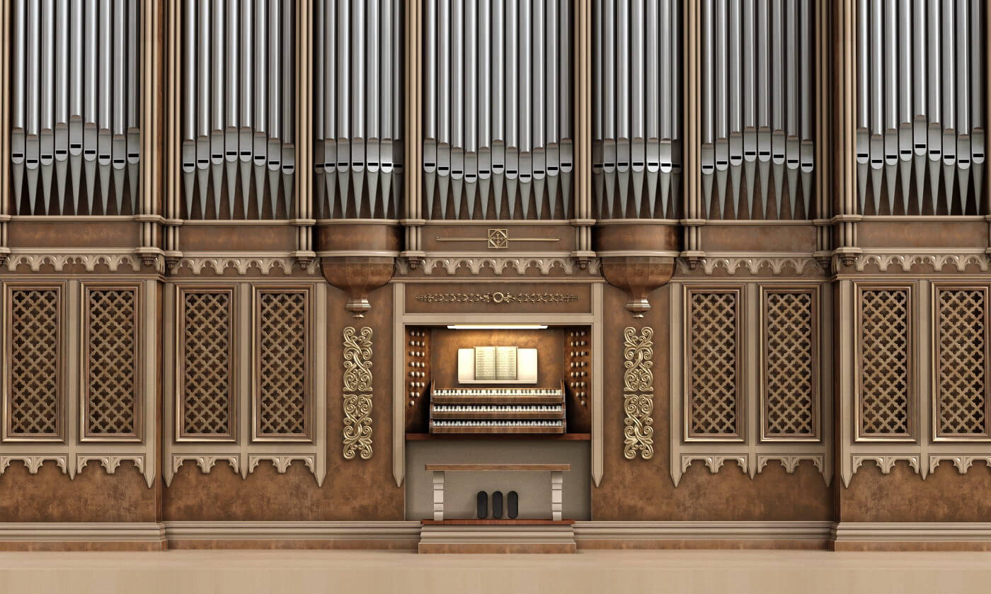 Organ Gothic - 3D Model by be-gemot