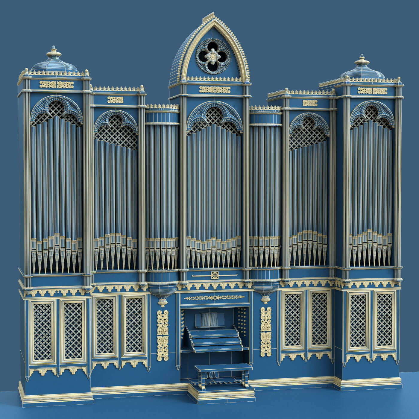 Organ Gothic - 3D Model by be-gemot